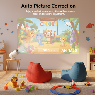 Brother eye 4k Mini projector 300 lumens , Built-in speaker , Pre inst ...